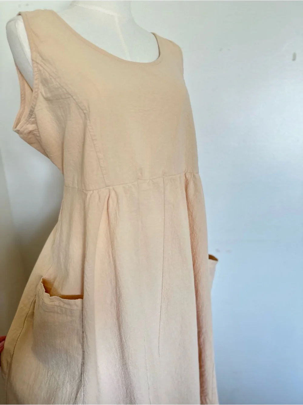 Vintage | Dresses | Cottonlinen Cottagecore Prairie Lagenlook Apron ...